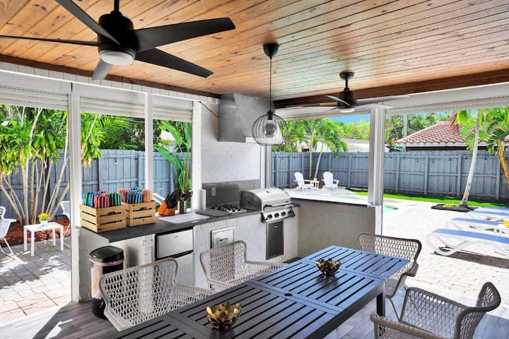 Outdoor Paradise  Heated Pool Near Beach 4/3 - Fort Lauderdale