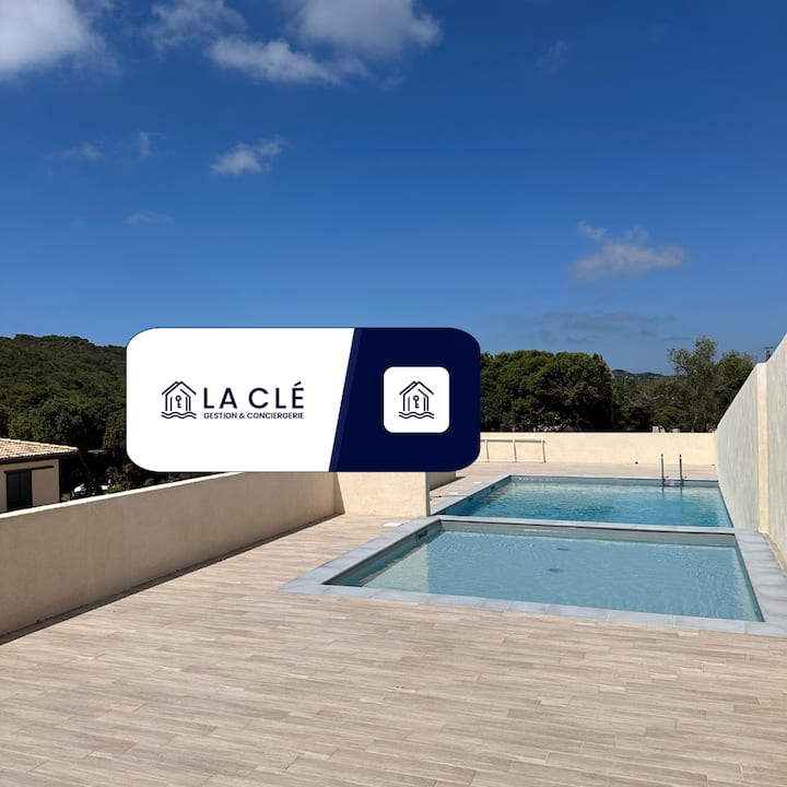 La Clé : T4 Terrasse, Piscine, Clim, Parking Privé - Bonifacio