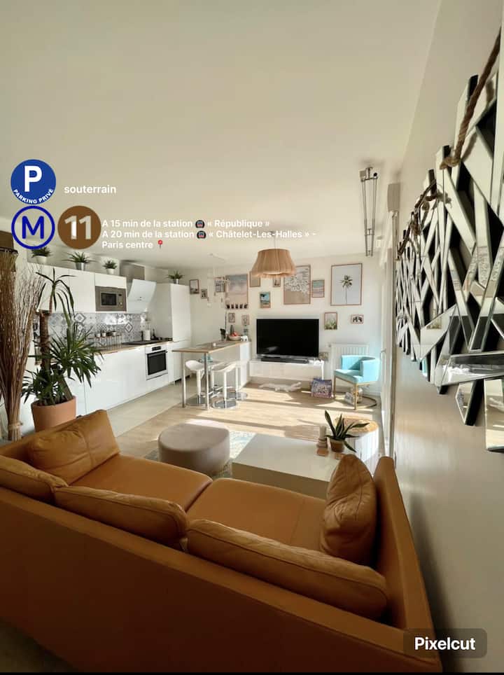 Paris-montreuil Appartement Cosy - A 8min Du Métro - Montreuil-sur-Mer