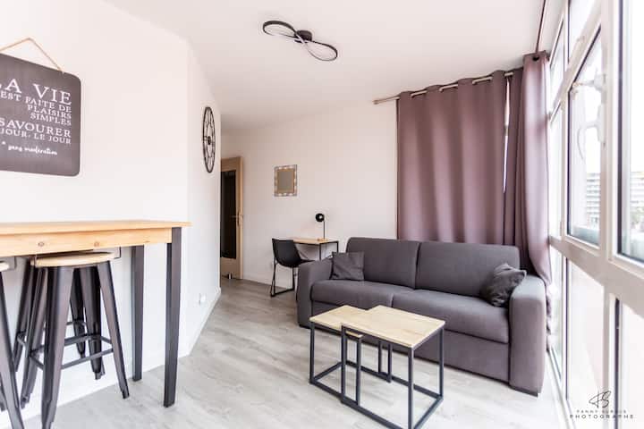 T2 Confortable & Climatisé Proche Centre - 4 Pers - Perpignan