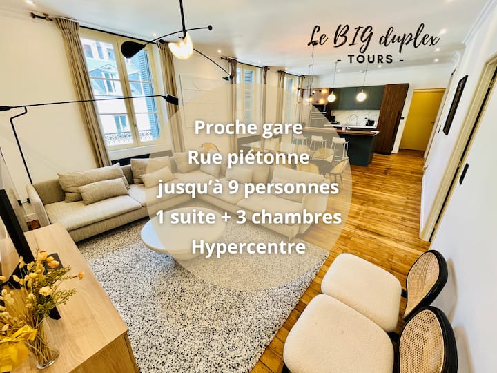 Le Big Duplex, Hypercentre, 4 Chambres, Spacieux - Tours