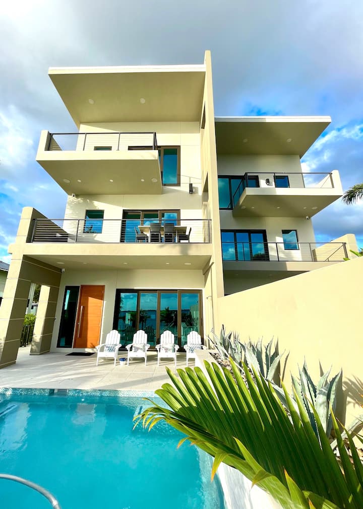 Riverfront Home With Private Pool, Dock & Elevator - Melbourne Beach, FL