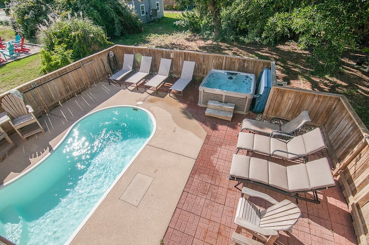 Relax, Chill, Breathe-pool, Ht, 3 Min Walk 2 Beach - Nags Head, NC