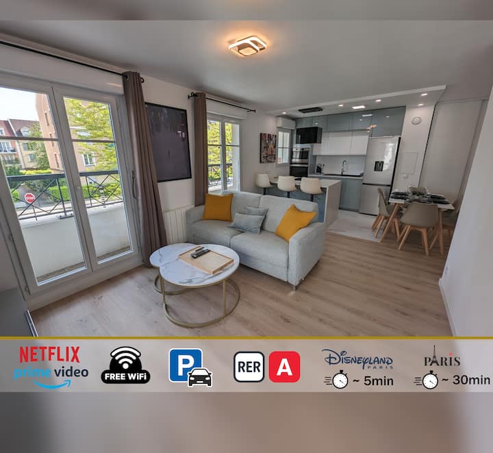 ÉLégant Appartement T3 - Disney (5min) / Paris - Chanteloup-en-Brie