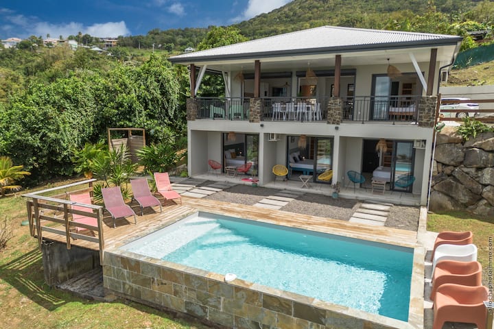 Villa Récente Tout Confort Vue Mer, Piscine Privée - Les Anses-d'Arlet