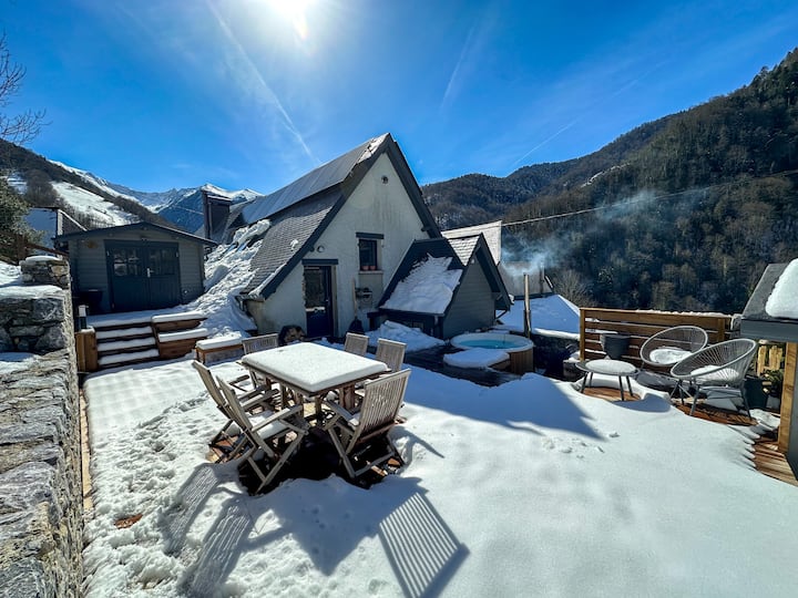 Chalet 5 Pers
 Bain Nordique Spa
Terrasse Piscine - Le Mourtis