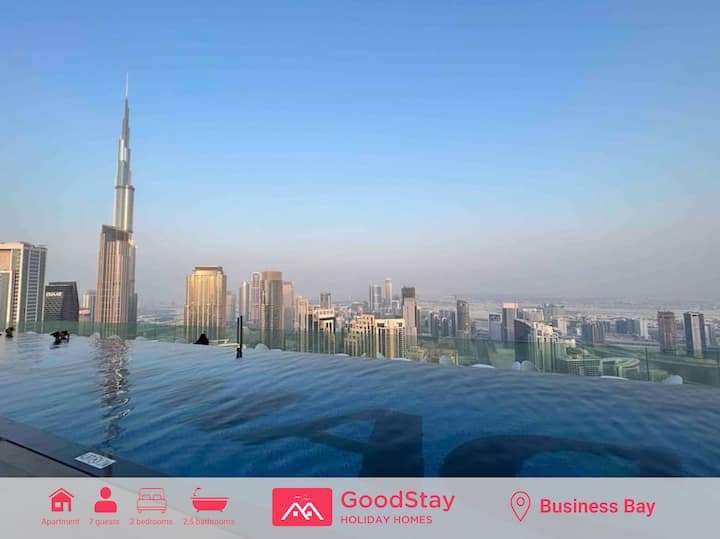Unique 2br With Infinity Pool View On Burj Khalifa - Dubái