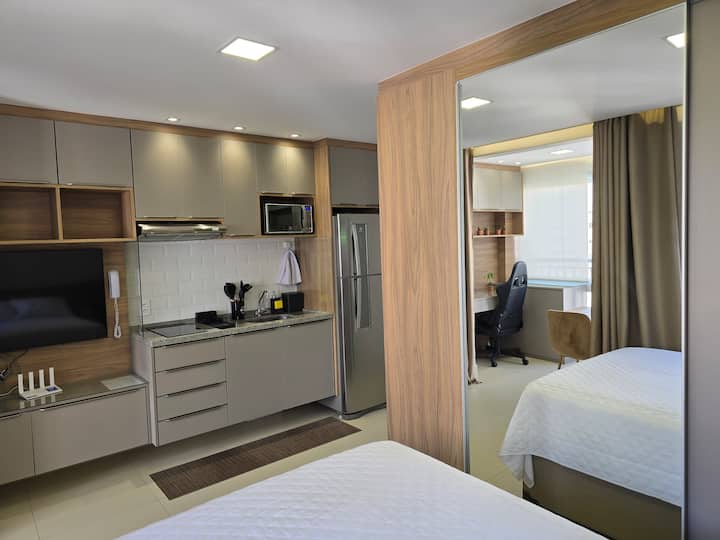 Studio Novo E Mobiliado Ao Lado Do Metrô - Santo Amaro