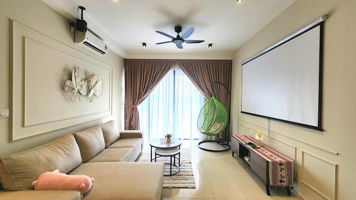 Ekocheras#projector#elegantluxury#8pax#balcony#2br - Cheras