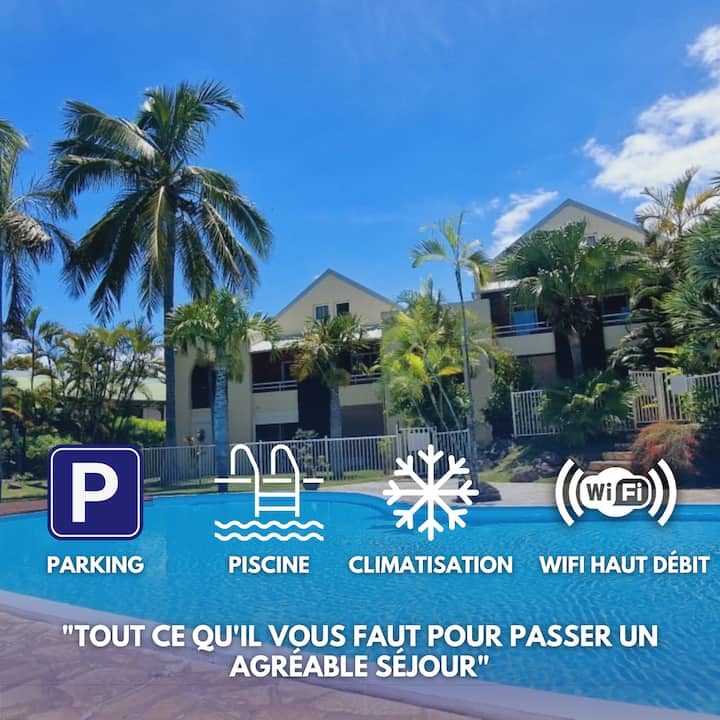 Le Sable Blanc - Parking - Clim - Wifi- Piscine - Saint-Gilles, Réunion