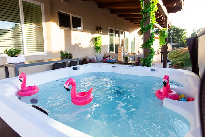Epic Family Retreat | Hot Tub, Fire Pit | Legoland - San Marcos, CA