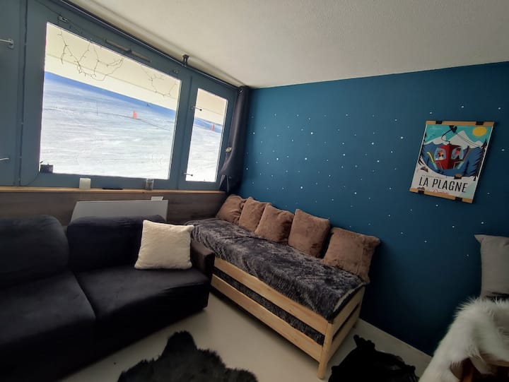 Studio Cosy Face Aux Pistes à 2100m-ski In Ski Out - La Plagne-Tarentaise