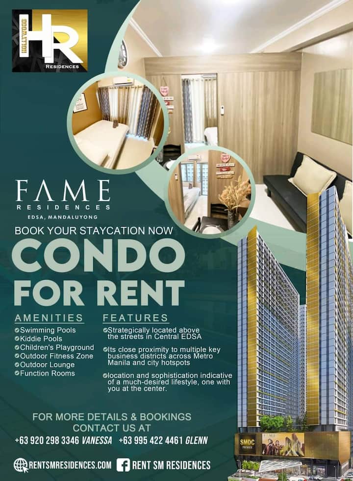 1br Furnished Condo In Mandaluyong - Fame 3- 2031 - Pasig