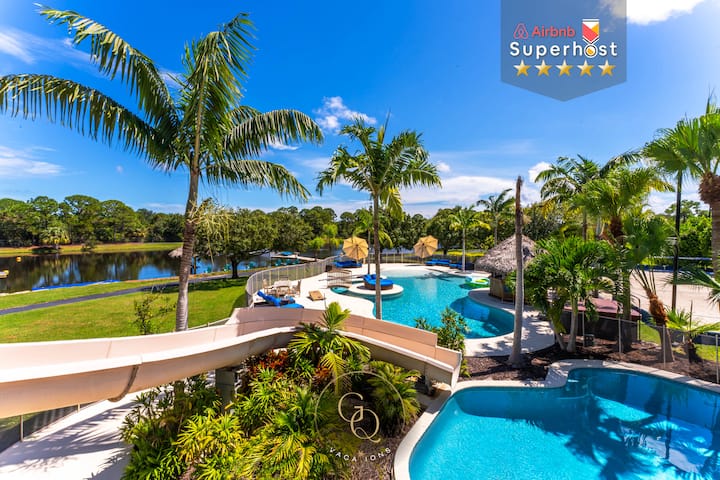 2 Home Sport Complex W/ Private Lake & Theater! - Port St. Lucie, FL