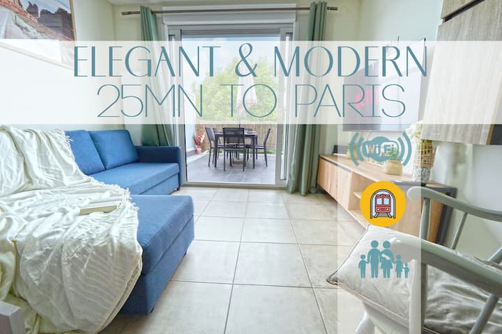 25mn De Paris Centre / Parking & Quartier Calme - Saint-Denis, France