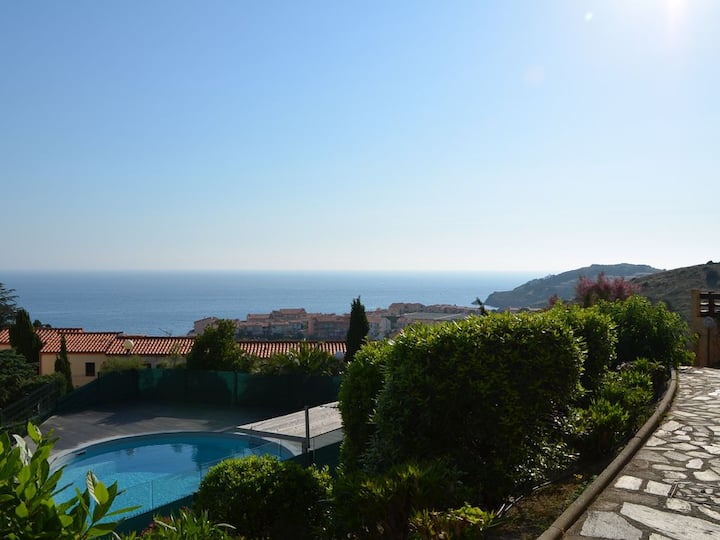 Bel Appartement Vue Mer, Piscine - Collioure