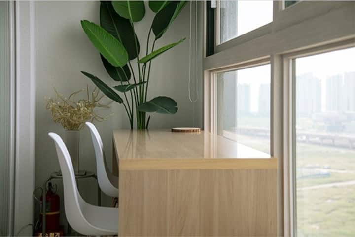 《•1.5룸•6 》넓고 따뜻한  우드방 테라스 - Incheon