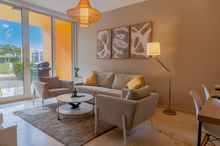 Modern 2 Bedrooms Condo, Direct Pool Access - Aruba