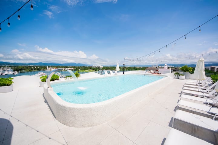 Náutico 108 Con Hermosa Vista A La Marina - Nuevo Vallarta