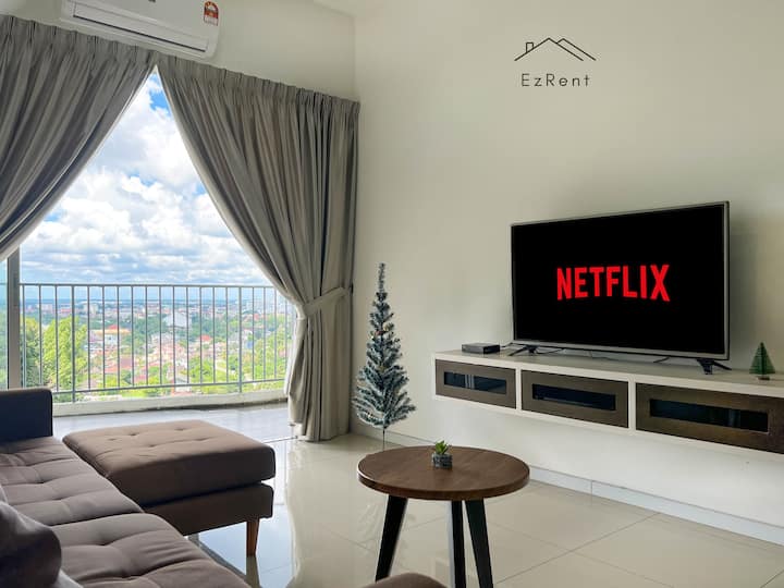 Taiping City View Condo Near Lake Garden/ Netflix - Taiping