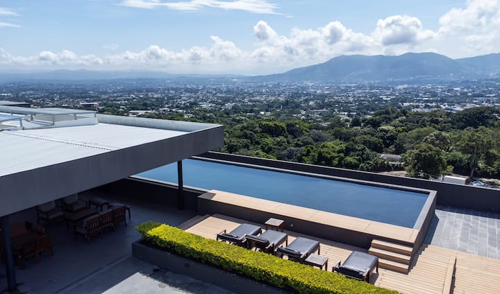 Fully Equipped & Modern Apt W/pool In El Salvador - San Salvador