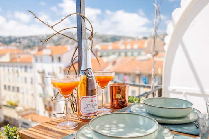 Hyper Centre Balcon Calme Climatisation Wifi Tram - Niza