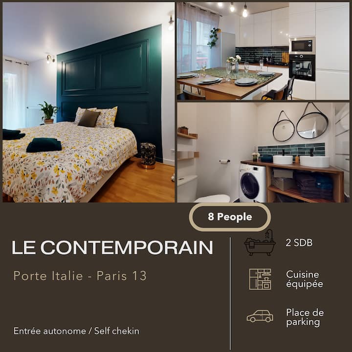 *Appartement 8 Pers*/4ch/metro14 &7/parking Privé - Villejuif