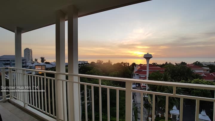 Sea View Apt 7fl, Beachside, Convenient & Peaceful - Hua Hin District
