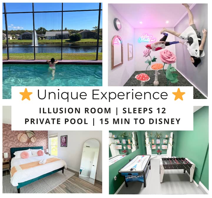 [Top Pick] Illusion Home • Waterfront Private Pool - Kissimmee, FL
