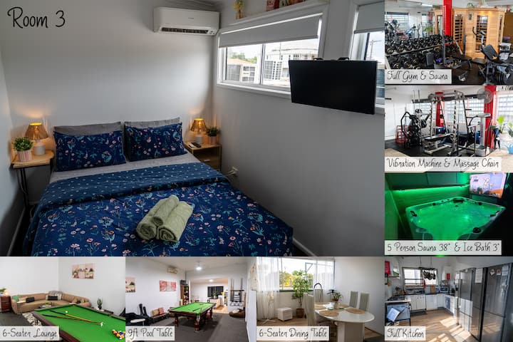 Room3 - Hot Tub, Ice Bath, Gym, Sauna & Pool Table - 솔즈베리