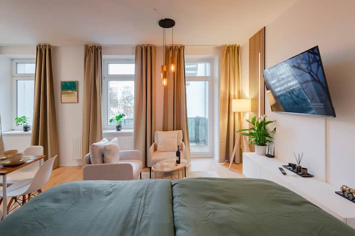 Gemütliches Apartment Mit Balkon Und Stellplatz - Leipzig
