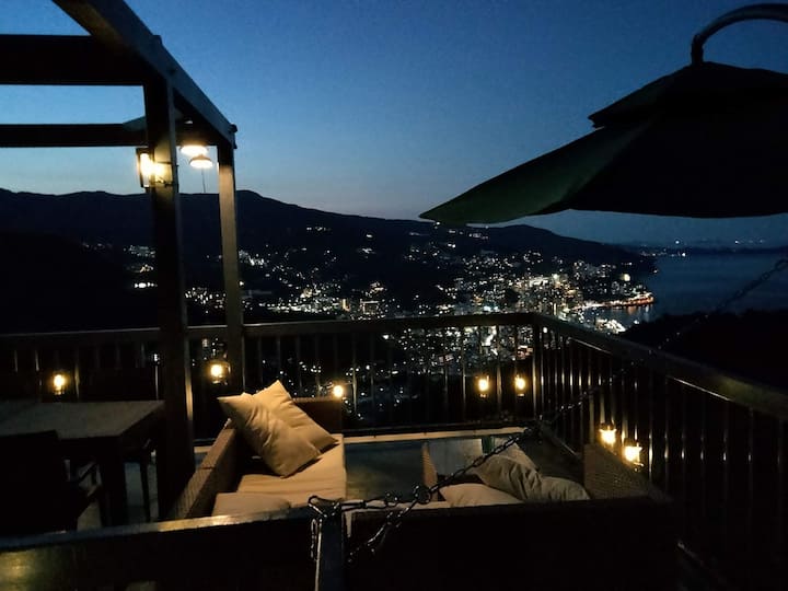 【オーシャンビュー】眺望抜群!檜風呂の温泉付きヴィラ - Atami