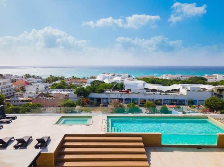 4 Br Penthouse - Pool & Gym - Great Location - 508 - Riviera Maya