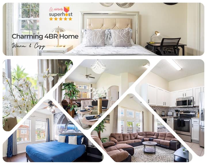 4br/3.5ba Theme House 15 Mins To  Disney & Parks - Kissimmee, FL