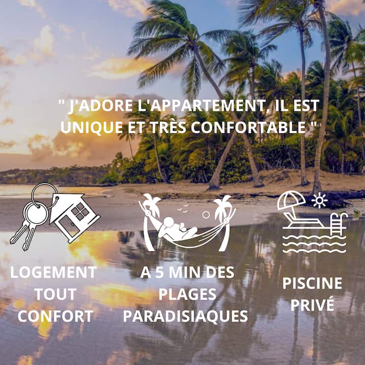 Rubis, Villa Le Colibri - Piscine-jardin-netflix - Guadeloupe