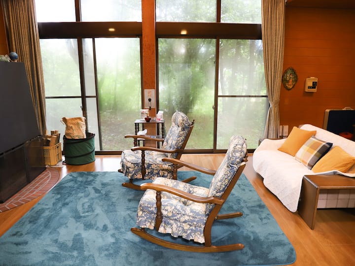 天然温泉の一棟貸切|212㎡(64坪)・最大13名・焚き火/bbq・星空|森の静けさに包まれる宿 - Kirishima