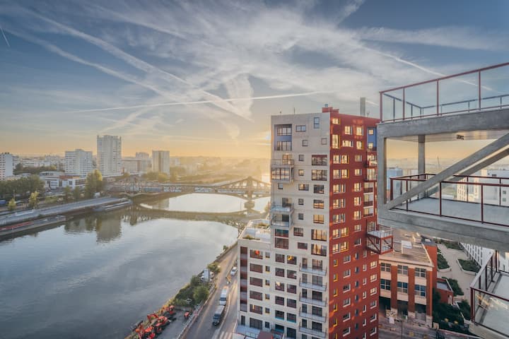 Charming Apartment With Panoramic Seine River View - Charenton-le-Pont