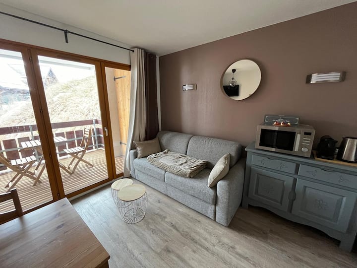 Studio 4 Couchages Terrasse Face Au Téléski - Auron