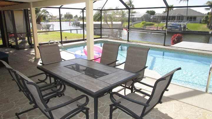 Private Heated Pool, Gulf Access, Extra Wide Canal - Cape Coral, FL