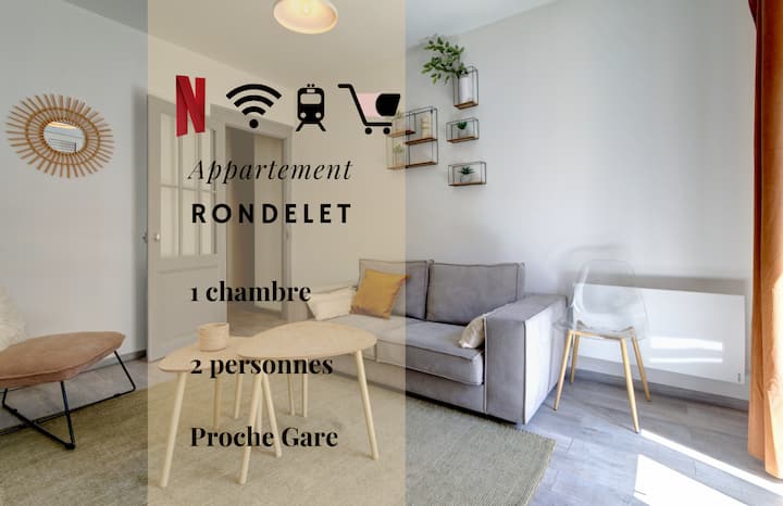 038 - St Denis 2, Appart 1 Chb, Wifi, Gare St Roch - Université Montpellier