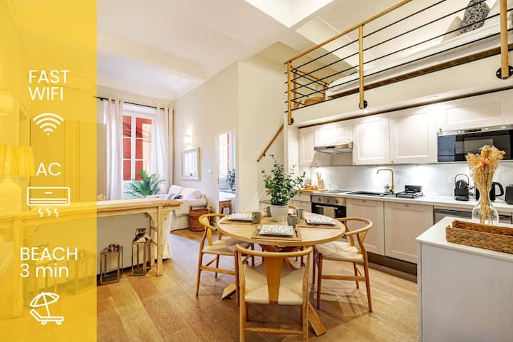 Apt Coeur Vieux Nice, 3 Min De La Plage Avec Clim - Nice