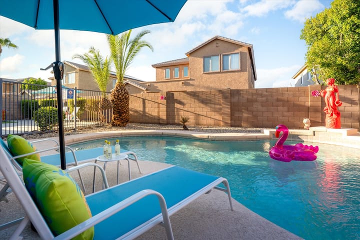 Paradise Resort Pool, Games, Workspace, Pooltable - Buckeye, AZ