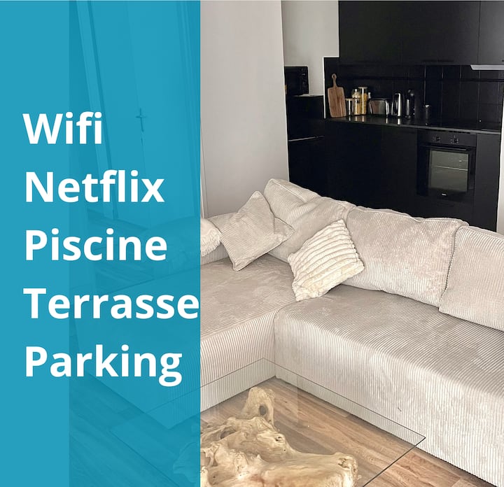 Grand T2 - Lumineux - Piscine - Parking - Terrasse - Cugnaux