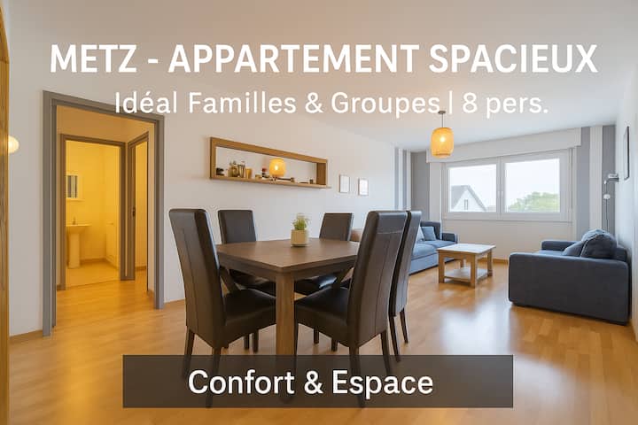 Grand Appartement Lumineux à Metz - 3 Chambres - Metz