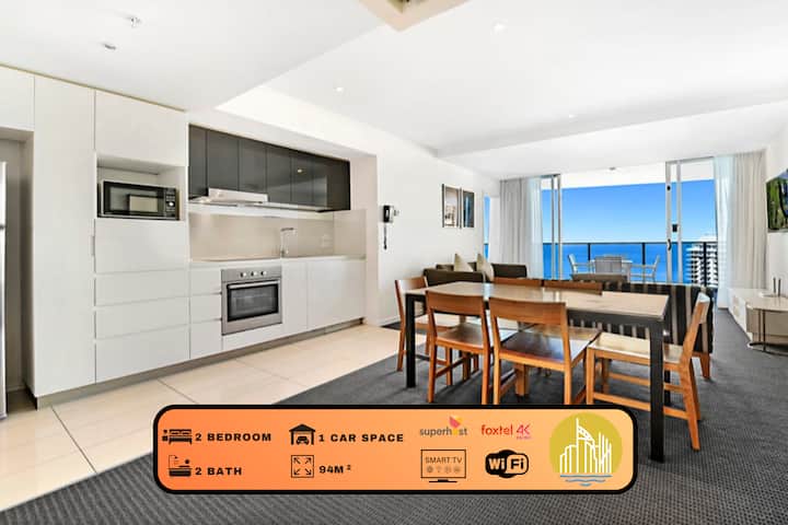 H Residence Level 28 Ocean Views -Wifi -Parking - Surfers Paradise