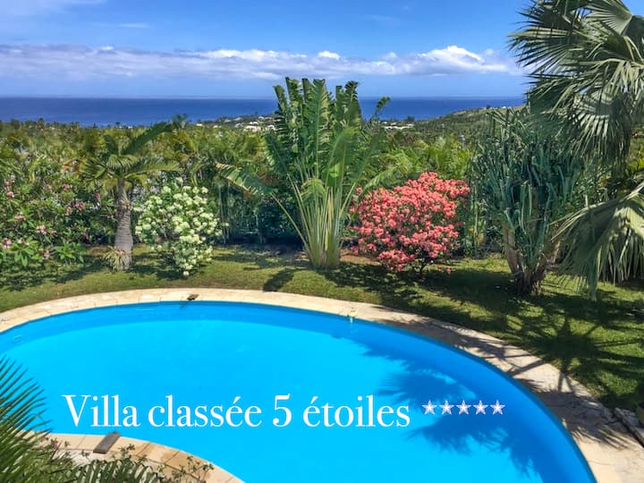 Villa "Talipots" Piscine Vue Mer Classée 5* - Saint-Gilles les Bains