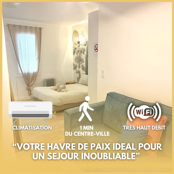 Le Cocon Du Quartier Haut, Charmant T2 Climatisé - Sète