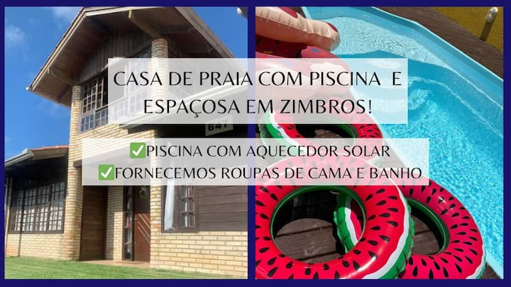 Casa De Praia Espaçosa Com Piscina Aquecedor Solar - Porto Belo