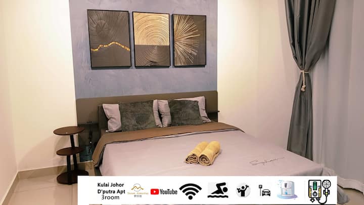 Kulai D'putra Suites 3r8pax Smarttv Free Wi-fi - Kulai