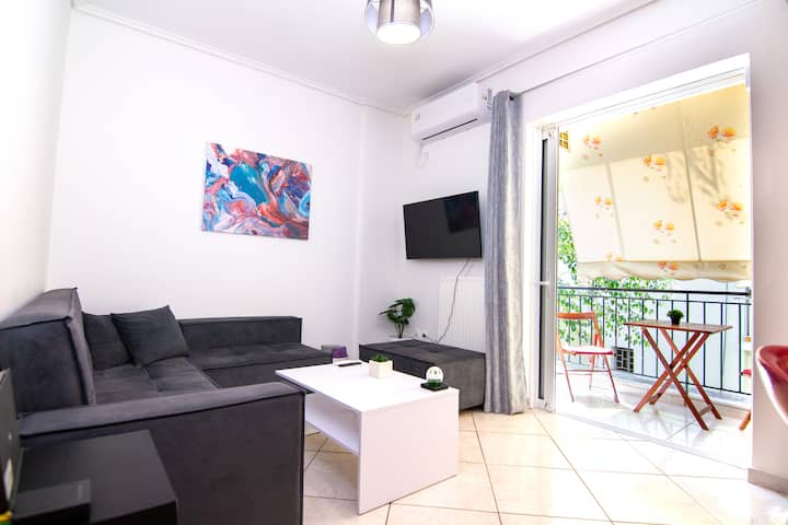 Athens Center, Apartment With Balcony At The Metro - Athen